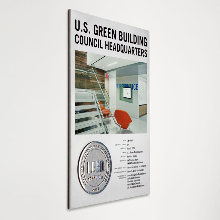LEED Information Display Plaque – Green Plaque