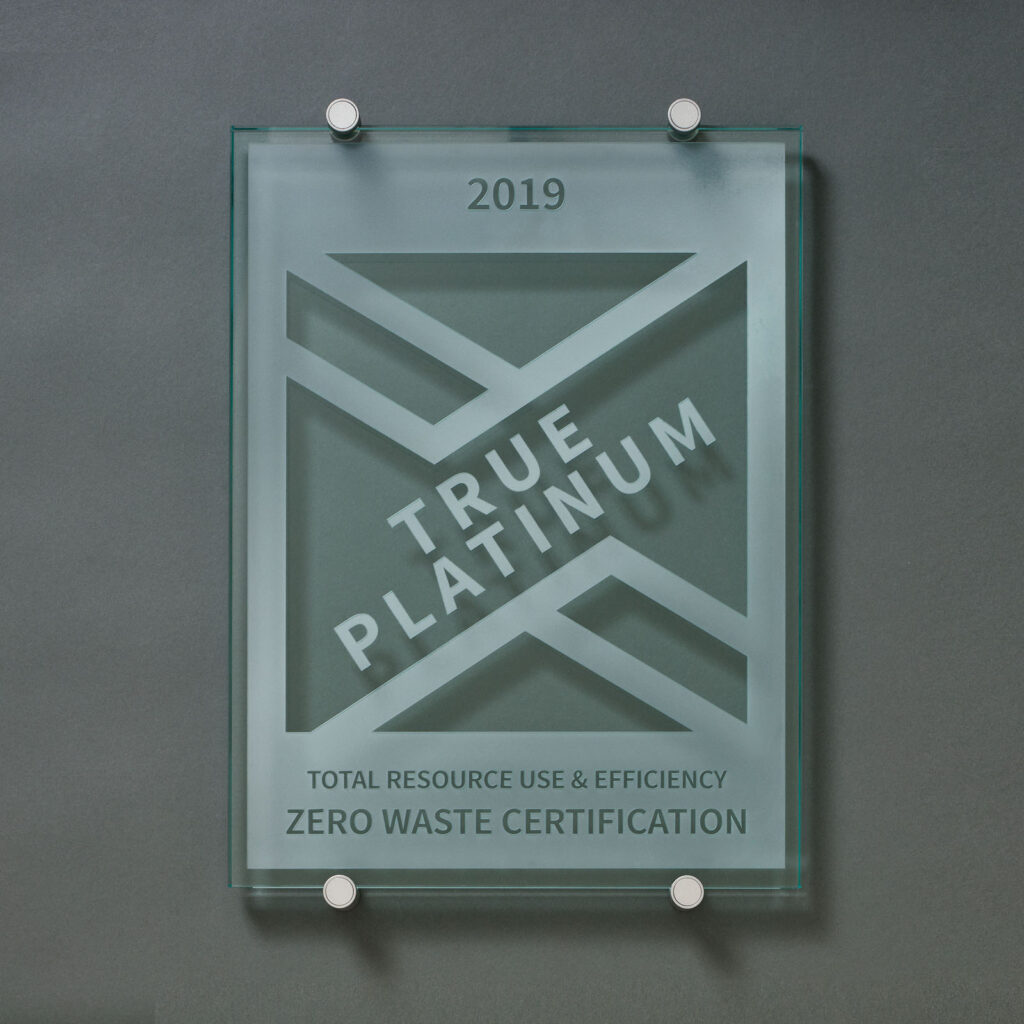 TRUE Sand Blasted Glass Plaque – Green Plaque