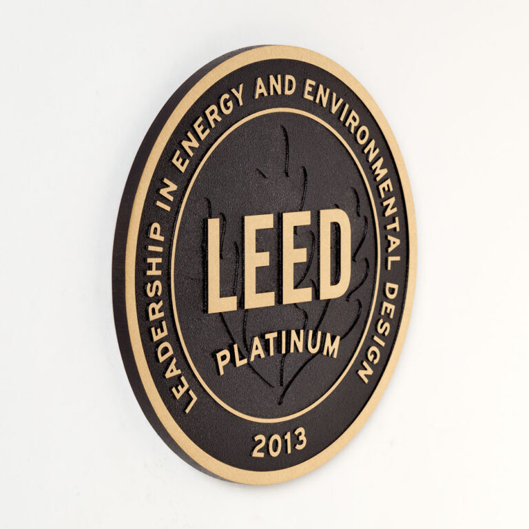Engraved Brass Plaque – Brushed Finish – Green Plaque