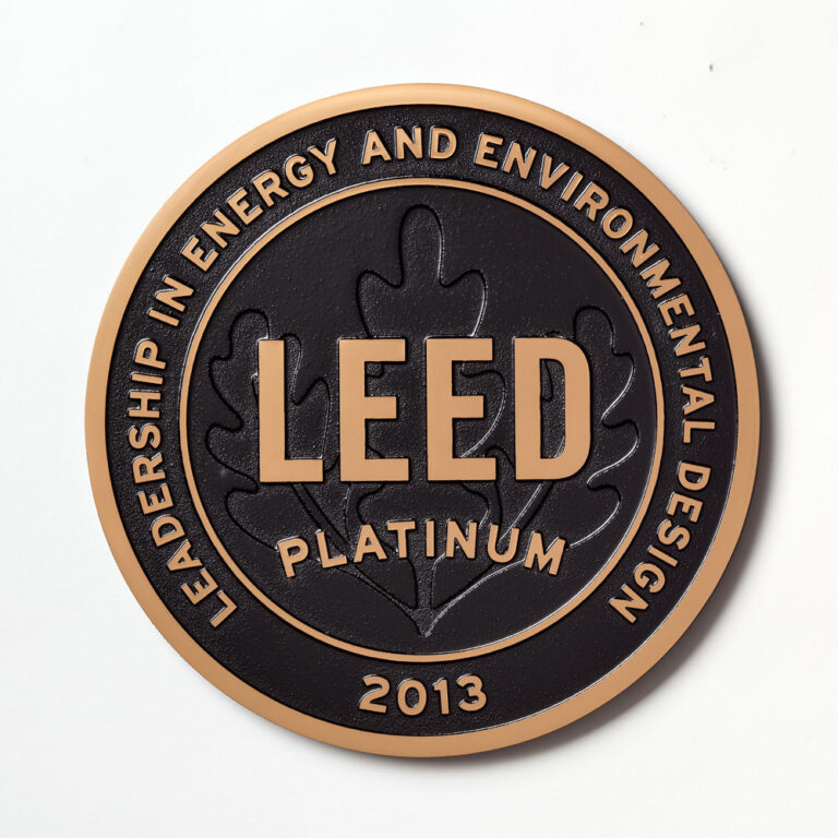 Engraved Bronze Plaque – Polished Finish – Green Plaque