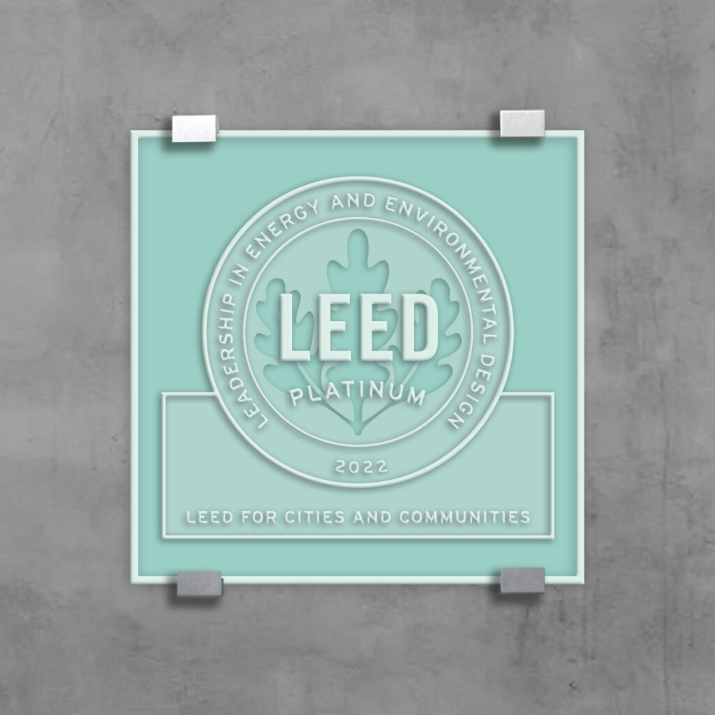 LEED For Cities and Communities – PLAQUE – Green Plaque