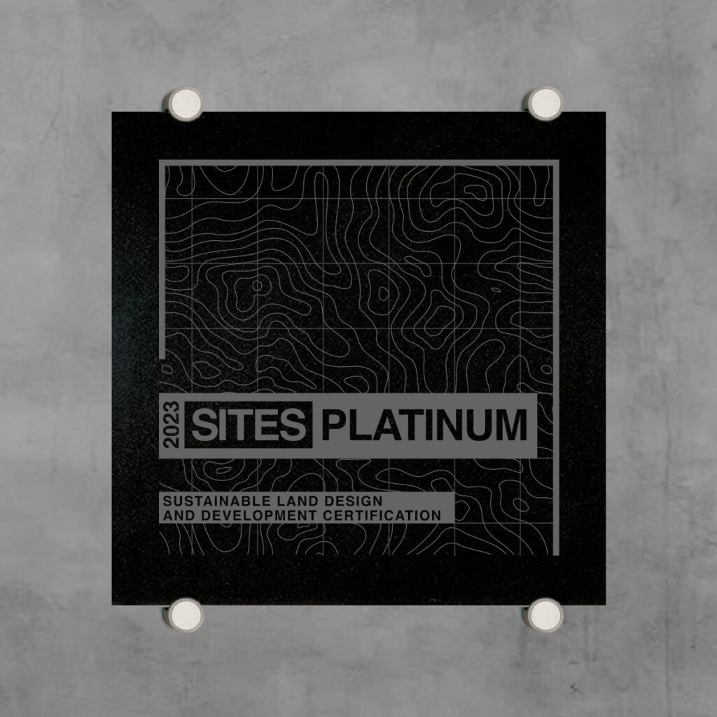 SITES Laser Etched Black Granite Plaque – Green Plaque